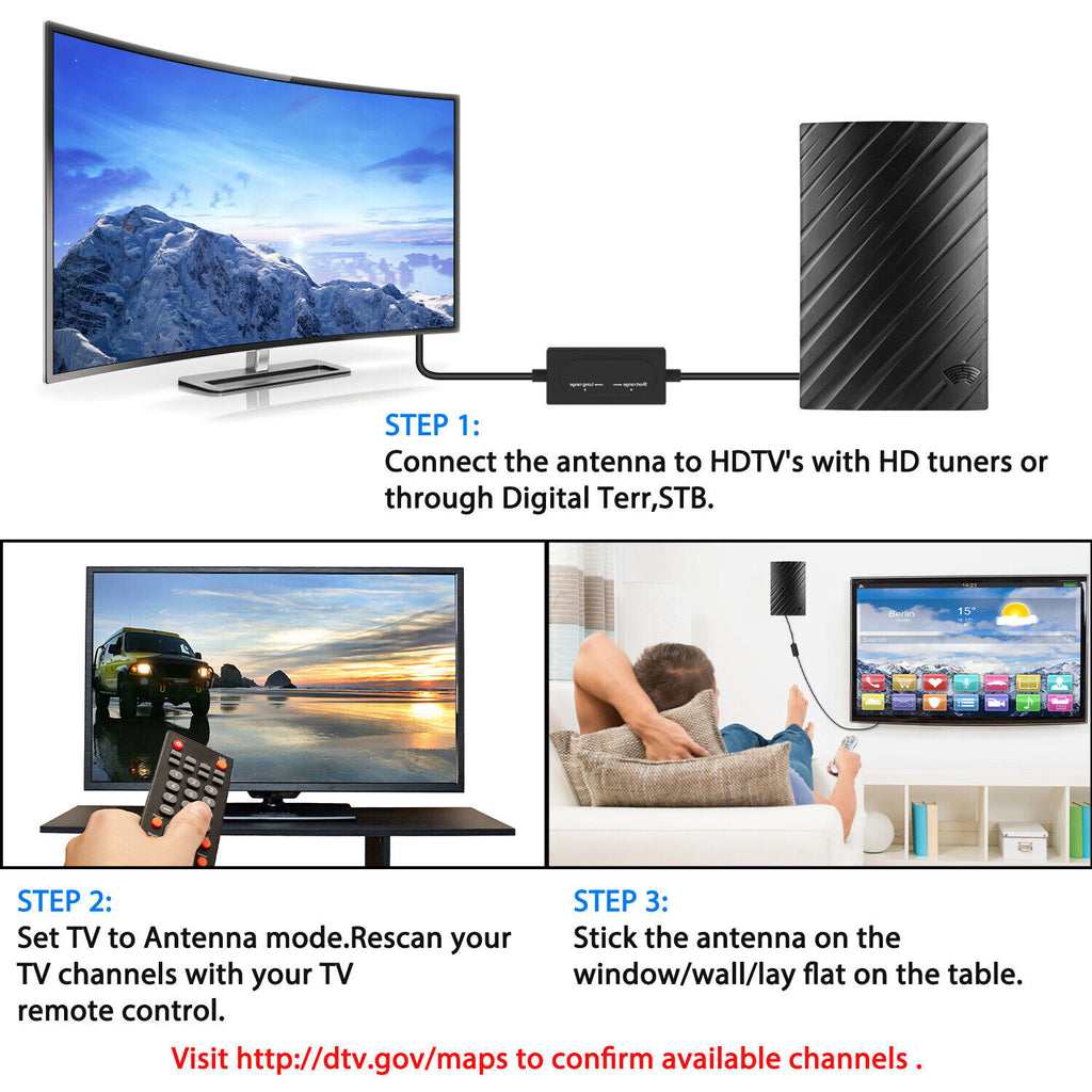 New 650 Miles Long Range Indoor HDTV 4K Digital Antenna – Generu
