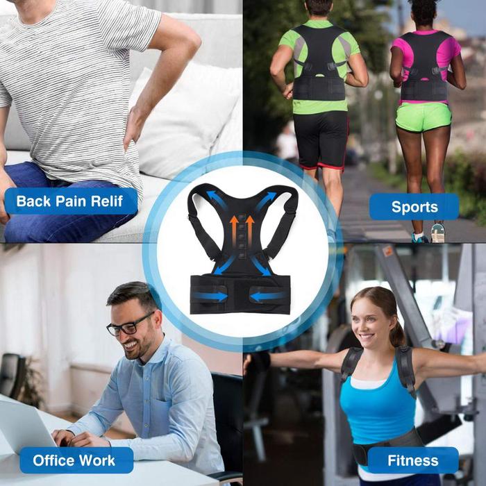 Adjustable Posture Corrector W/ Magnetic Back Braces for Back Pain – Order