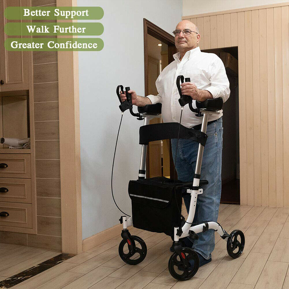 Upright Rollator Walker, Stand Up Rolling Walker with 8” Wheels – Order